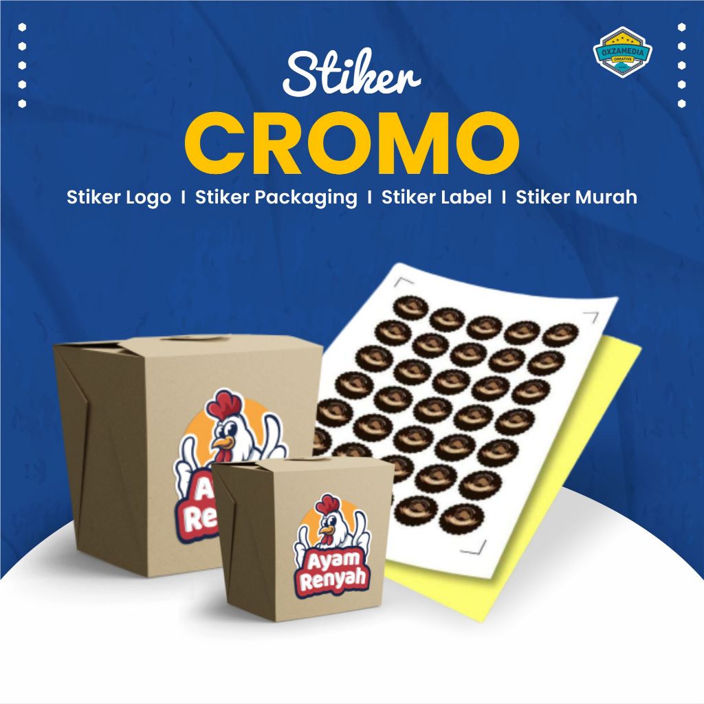 Jual CETAK STIKER CROMO A3+ / STIKER LABEL KEMASAN MURAH / SEHARI JADI ...