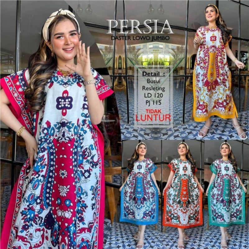 Jual Daster Lowo Jumbo LD 120 Resleting Depan Bahan Rayon Dress ...