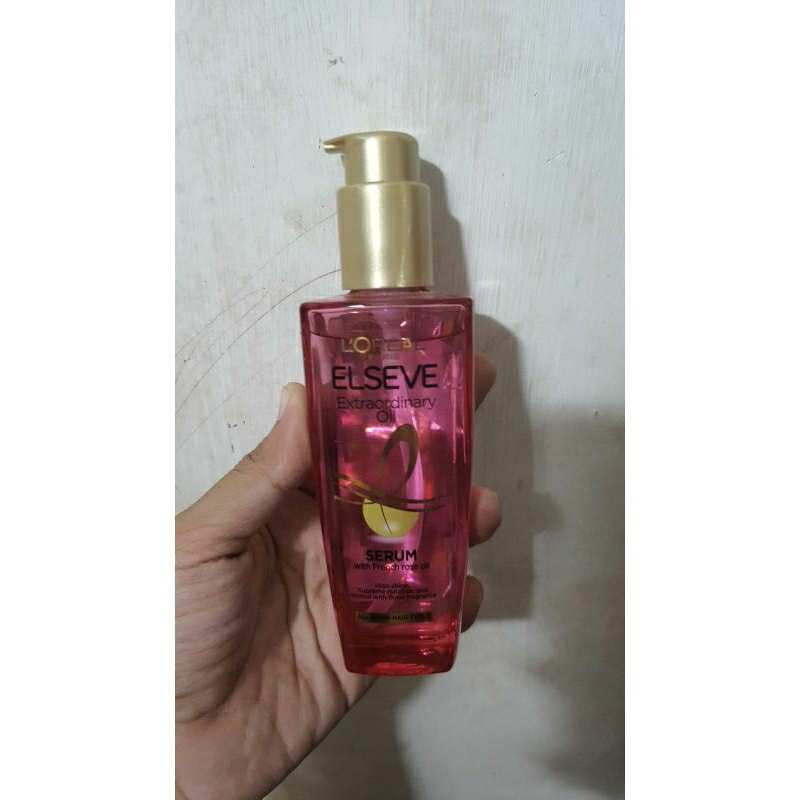 Jual LOREAL Elseve Extraordinary Oil Hair Serum Pink - 100 ml | Shopee ...