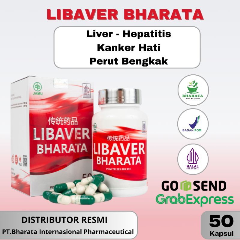 Jual Libaver Bharata Obat Liver Hepatitis A.B.C.D.E Radang Hati Isi 50 ...