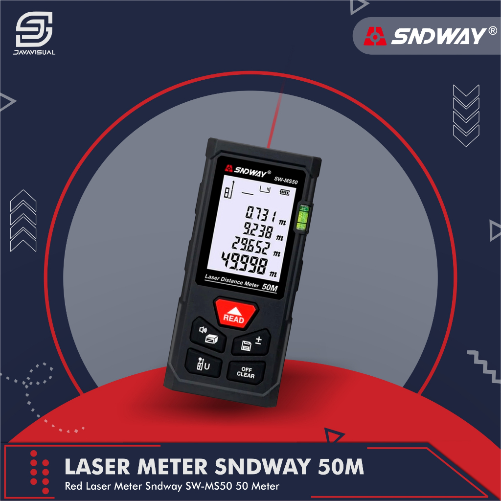 Jual [JaVis] SNDWAY Meteran Laser Pengukur Jarak Distance Meter 50M SW ...