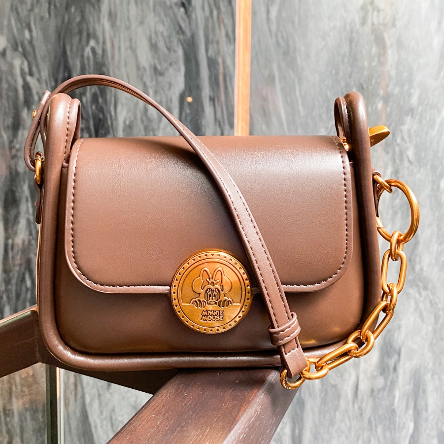 Jual Mesuca Disney Minnie Shoulder Bags – Dark Brown B1 | Shopee Indonesia