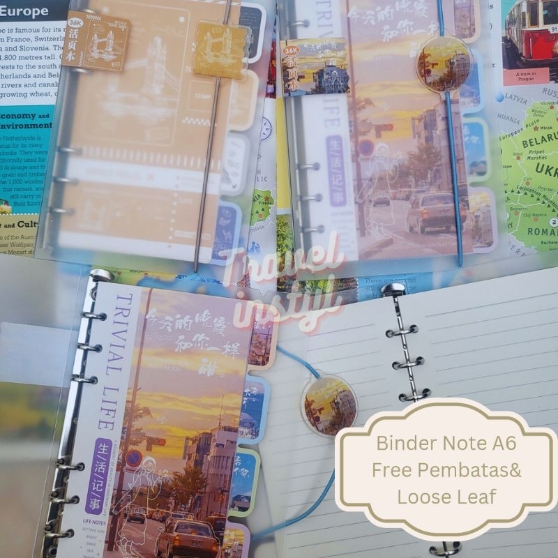 Jual Map Binder A6 Travel Diary-Binder Note Plus-Notebook A6 Orji ...