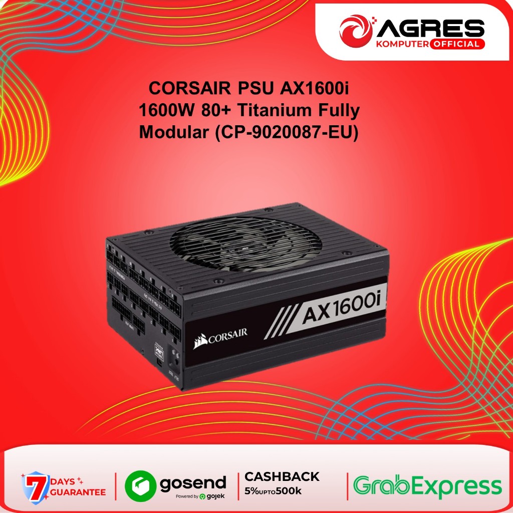 Jual CORSAIR PSU AX1600i 1600W 80+ Titanium Fully Modular (CP-9020087 ...