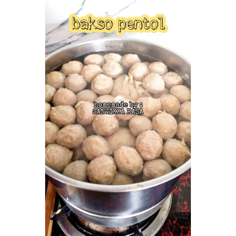 Jual Bakso pentol kecil isi 16biji (bumbu cabai terpisah) | Shopee ...