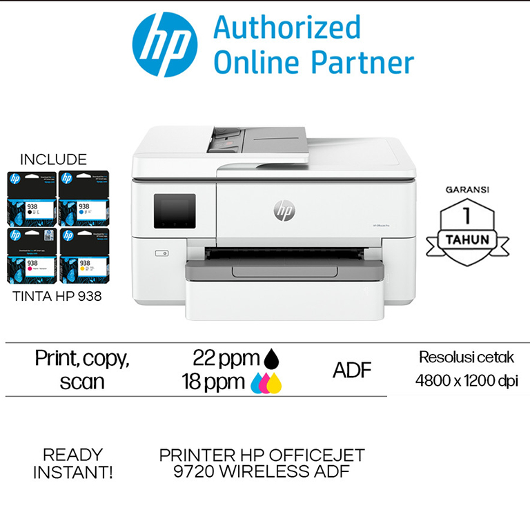 Jual Printer HP OfficeJet Pro 9720 Wide Format All-in-One | Shopee ...