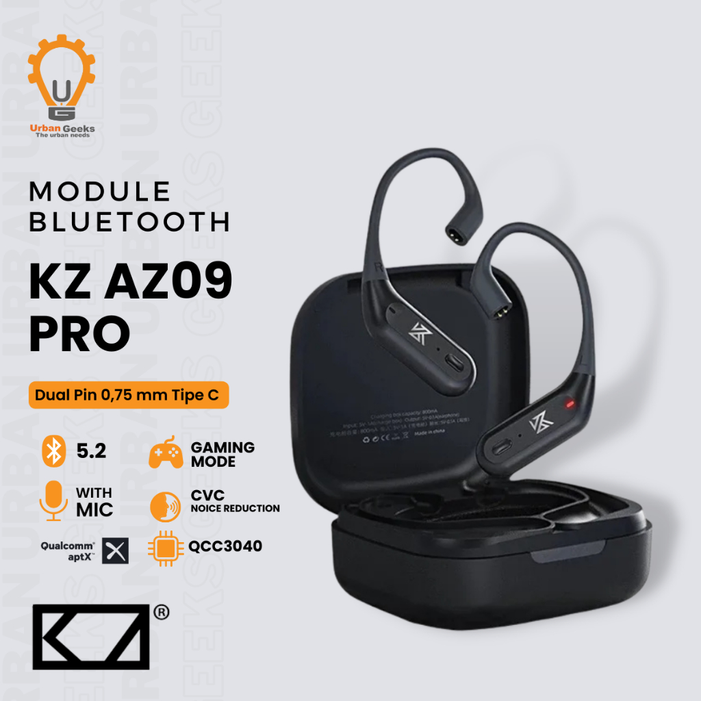 Jual TWS Earhook HD Bluetooth Adapter KZ AZ09 Pro Knowledge Zenith APTX ...