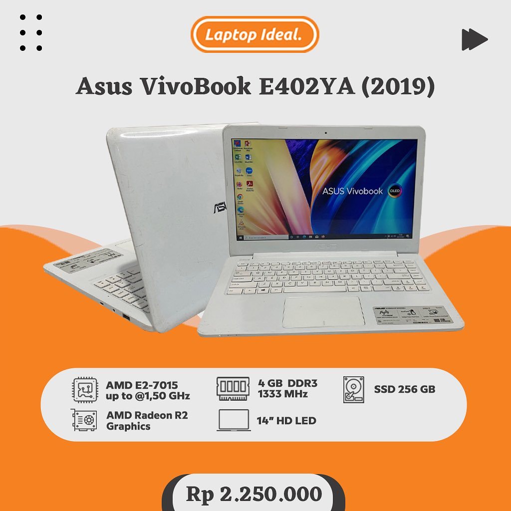 Jual ASUS VivoBook E402YA (2019) SLIM RAM 4GB SSD 256 GB AMD Graphics ...