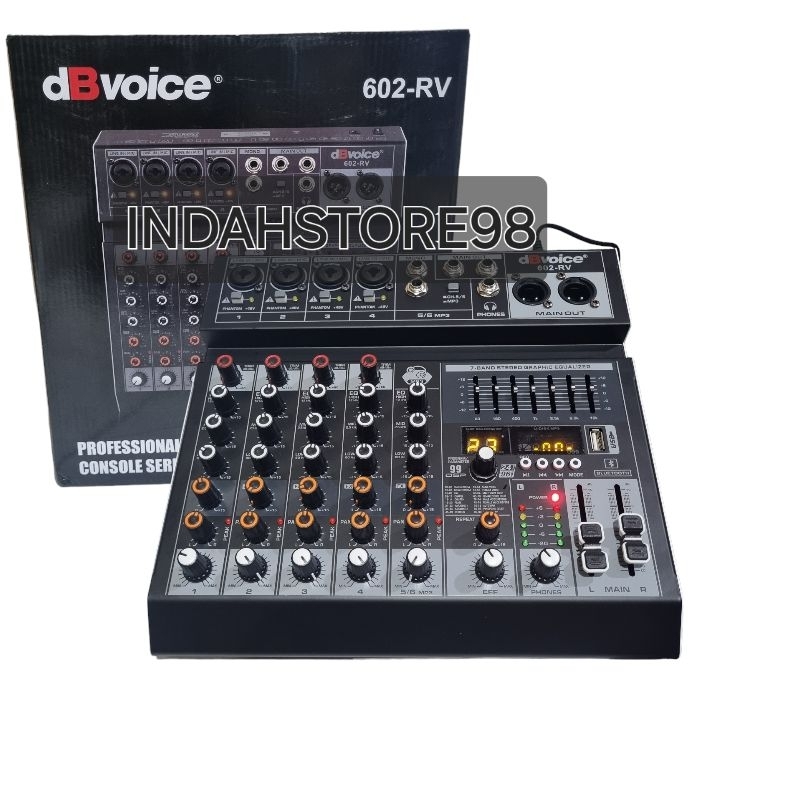 Jual Mixer 6 Channel dB Voice 602RV Effect 99DSP Original Mini Mixer dBvoice 602 RV | Shopee ...