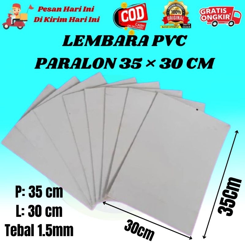 Jual PIPA LEMBARAN PVC LEMBARAN PIPA PARALON LEMBARAN 35 X 30 cm Tebal ...
