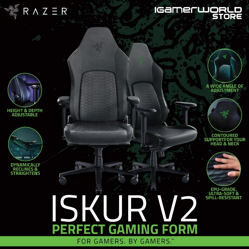 Jual Razer Iskur V2 Adaptive Lumbar Support Gaming Chair | Shopee Indonesia