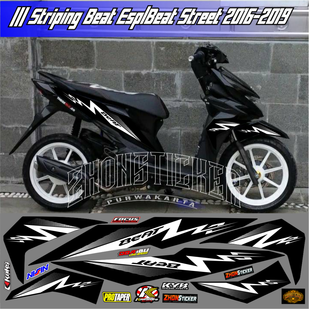 Jual STRIPING VARIASI HONDA BEAT NEW ESP BEAT 2017-2019 STIKER POLET ...