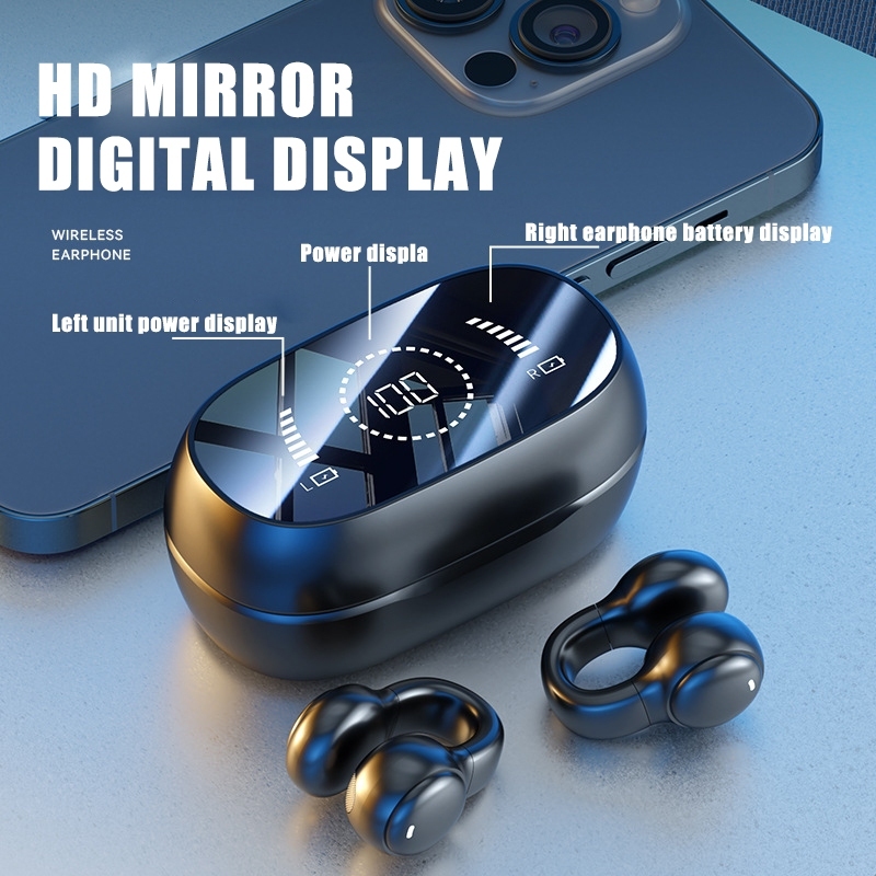 Jual 𝗕𝗜𝗚 𝗦𝗔𝗟𝗘 M47 Wireless Headphones Bone Conduction Earring Type ...