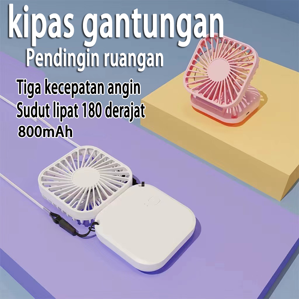 Jual Kipas angin mini portable Mini Model Gantung Leher 3-Speed Angin ...