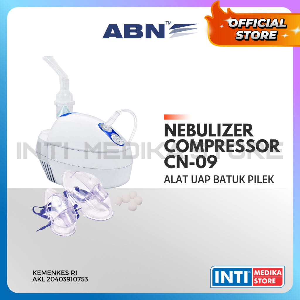 Jual ABN - Nebulizer Compressor Portable CN-09 | Alat Terapi Uap Pernafasan Batuk Pilek | Shopee ...