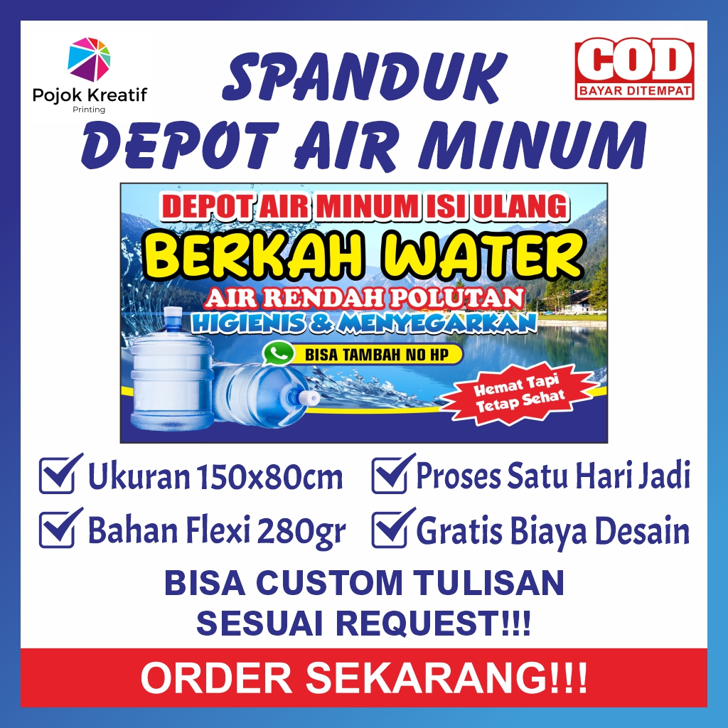 Jual SPANDUK BANNER DEPOT AGEN ISI ULANG AIR MINUM GALON TERBARU ...