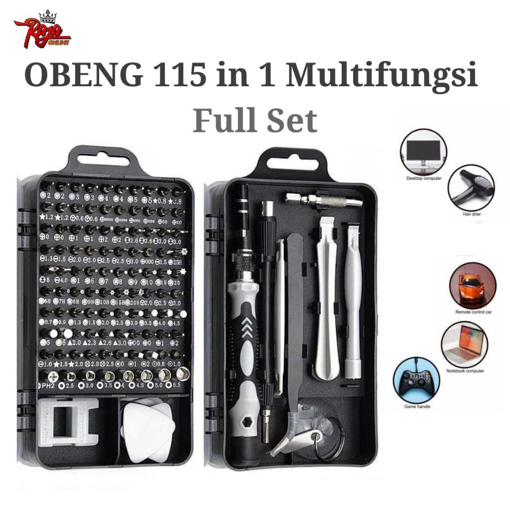 Jual OB115 - Obeng 115 in 1 Hp full set service obeng komputer laptop ...