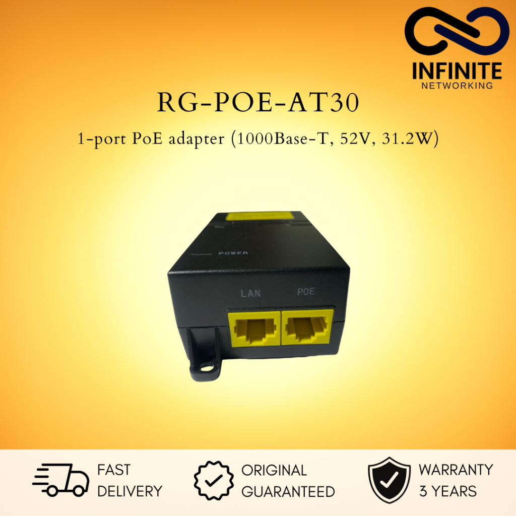Jual RUIJIE REYEE RG-POE-AT30 1-PORT POE ADAPTER (1000Base-T, 52V, 31.2W) | Shopee Indonesia