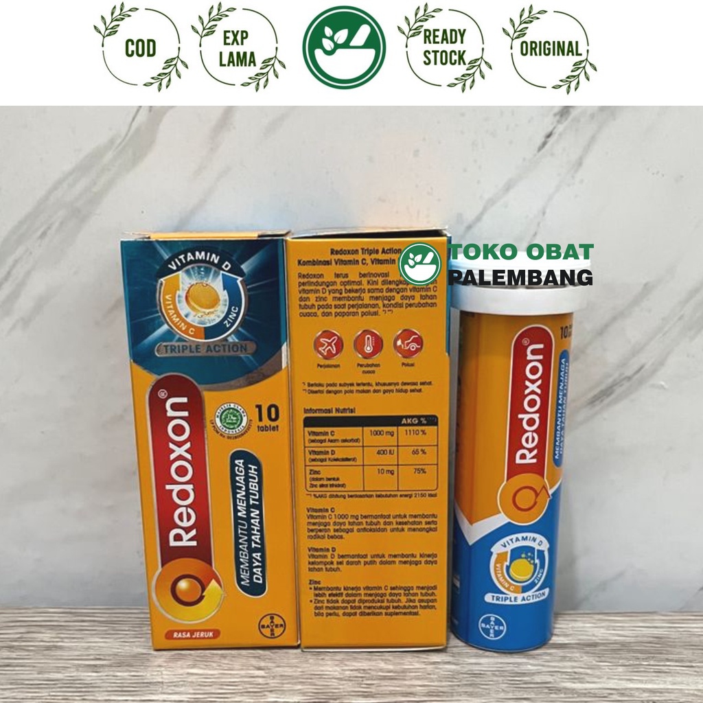 Jual REDOXON 10 TABLET ZINC BAYER JERUK VITAMIN C REDOXON 10 REDOXON ...