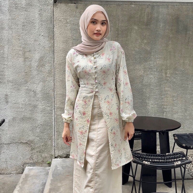 Jual [READY] Zaline Embroidery Tunic Dress by Formee Outfit | Shopee ...