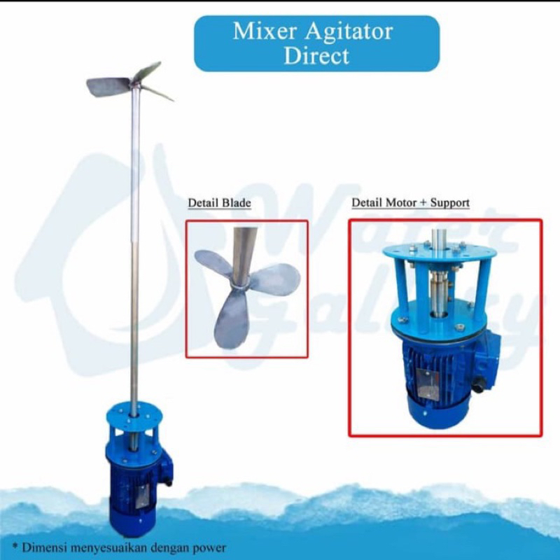 Jual Mixer Agitator Kimia SS304 750 rpm 8 pole - Blade Proleller ...
