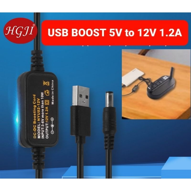Jual Adaptor adapter boost step up USB 5v to 12v 1,2A 5.5x2.1mm wifi ...