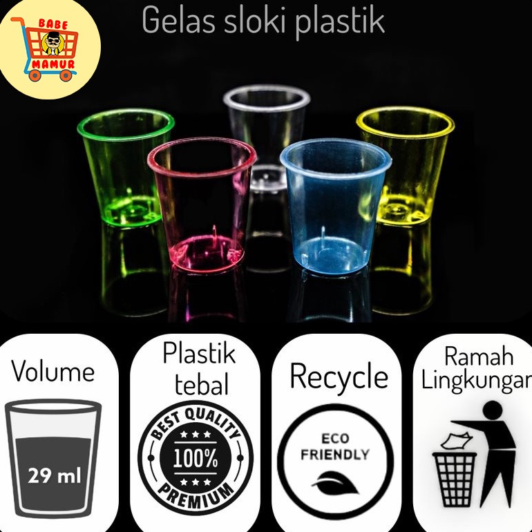 Jual Promosi Menarik Gelas Sloki Plastik Shot Shot Glass Gelas Takar ...
