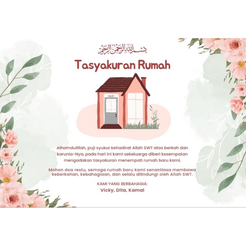 Jual stiker label tasyakuran rumah | Shopee Indonesia