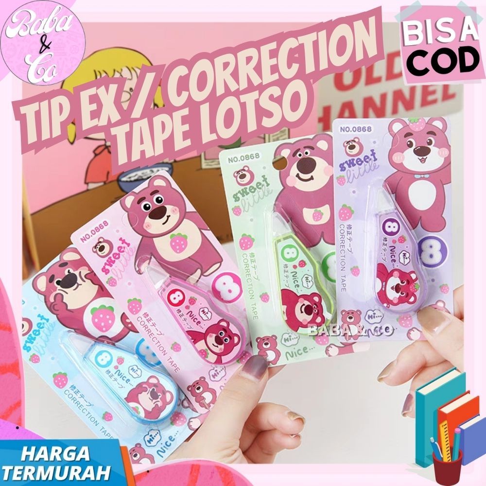 Jual TIP EX LOTSO CORRECTION TAPE LOTSO TIP X KERING LOTSO LUCU UNIK ...
