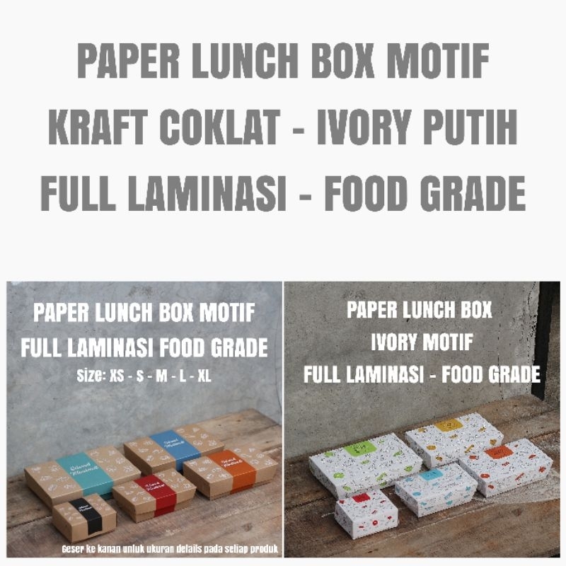 Jual PAPER LUNCH BOX MOTIF FULL LAMINASI FOOD GRADE | Shopee Indonesia