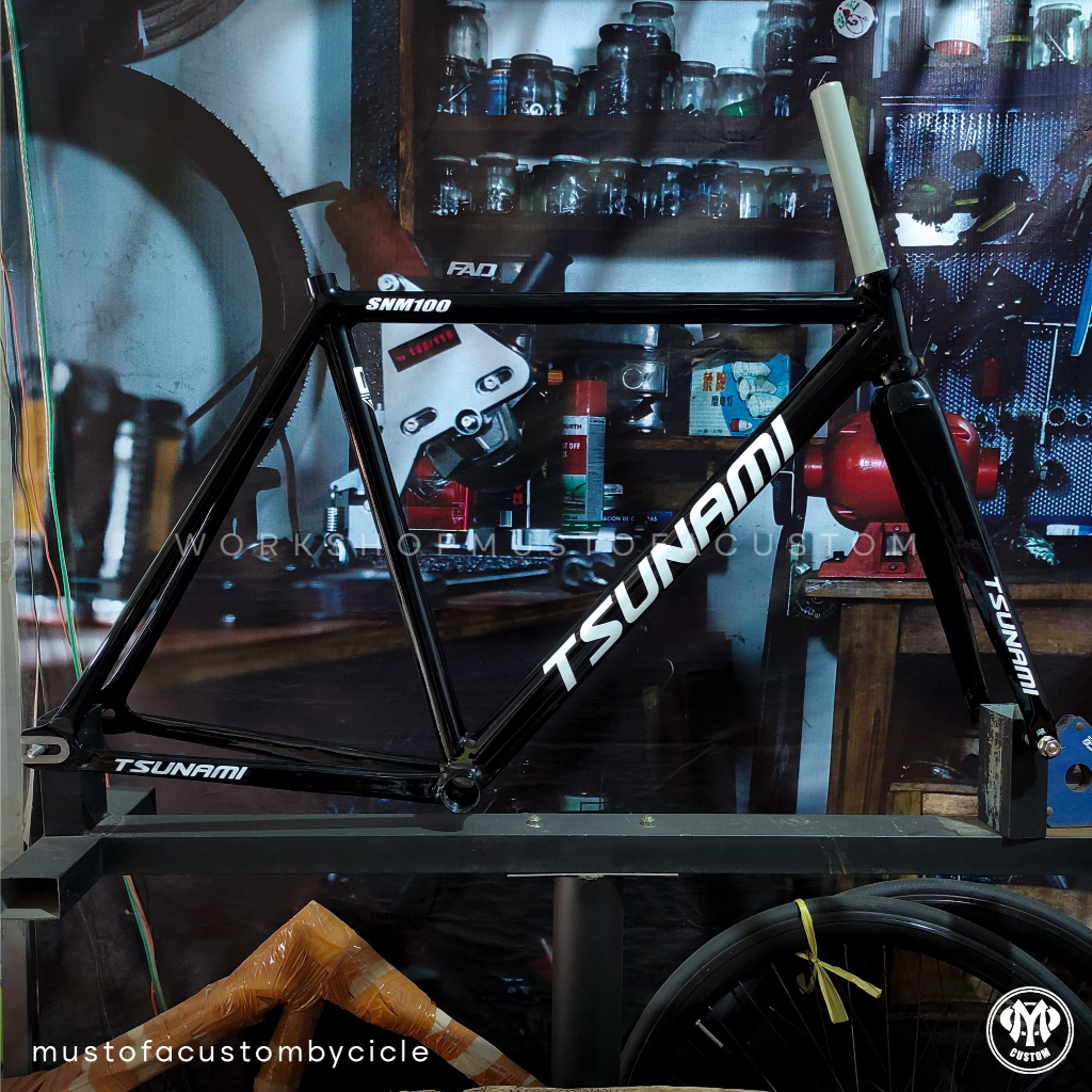 Jual Frame Sepeda Fixie Custom / Handmade Model Tsoonami Hi-ten Steel ...