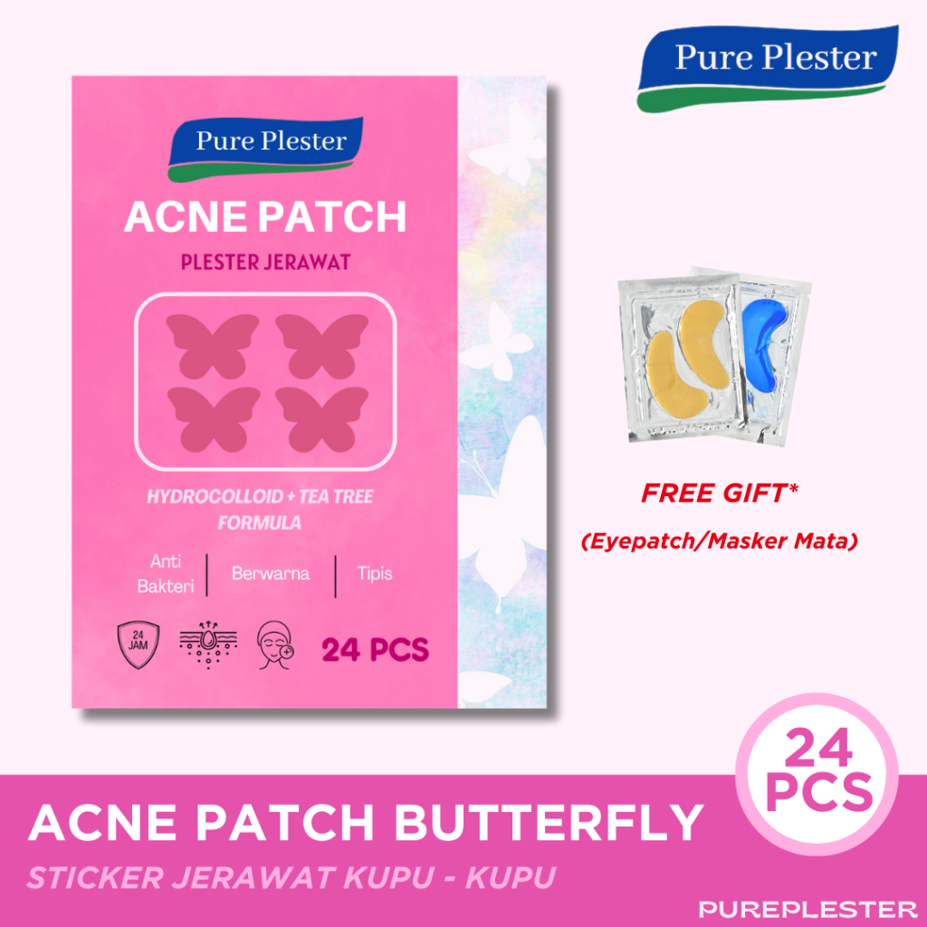 Jual Acne Patch 24 Patch Butterfly Pink / Plester Jerawat Karakter Kupu ...