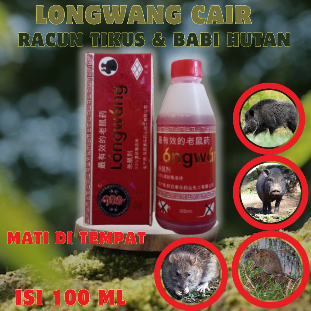 Jual Longwang Cair Racun Tikus Dan Babi Hutan Celeng Isi 100 ML ...