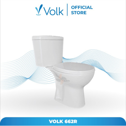 Jual Closet duduk Volk type : V 662R putih - rough in 25 cm (Wash down ...