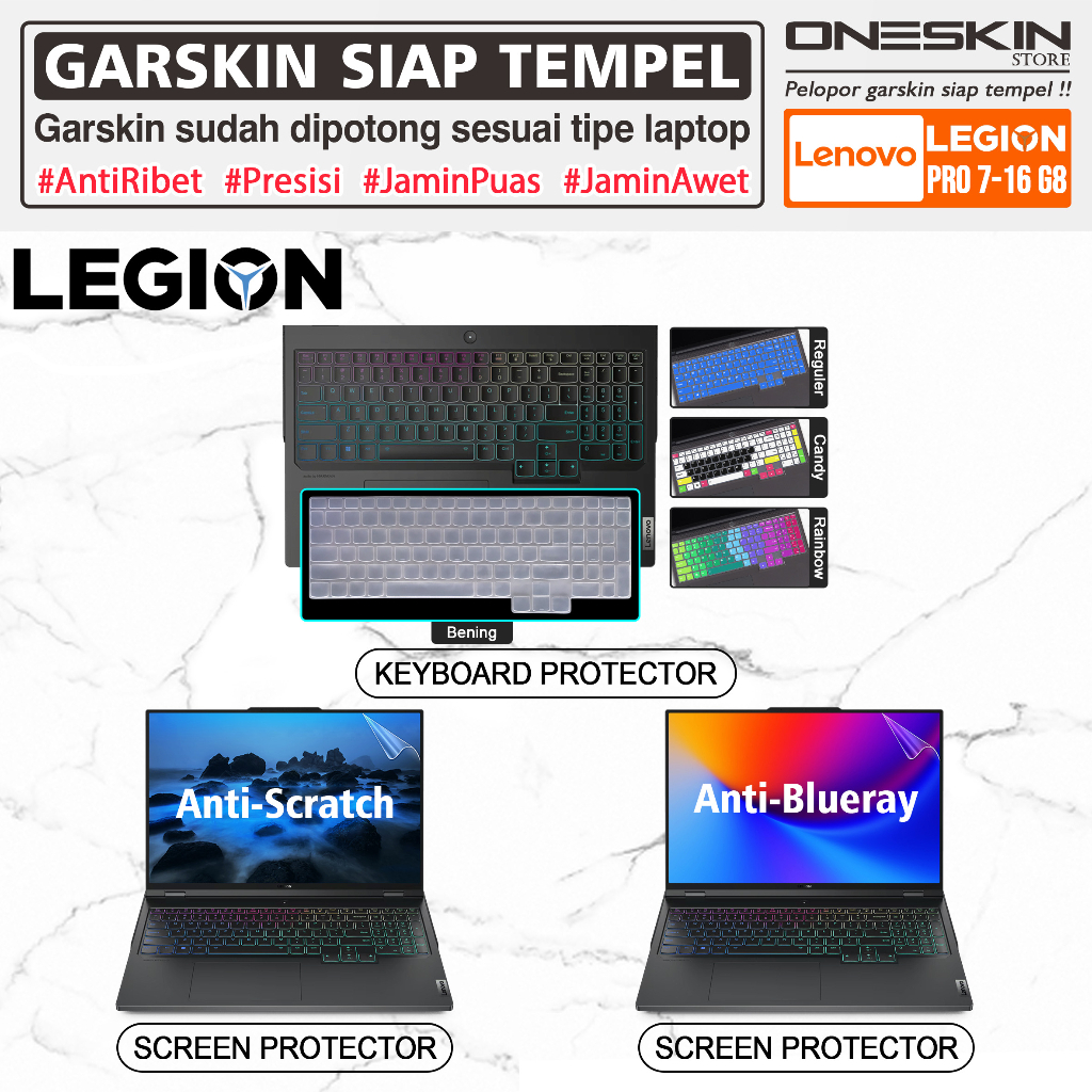 Jual Garskin Sticker Laptop Pelindung Screen Keyboard Protector Lenovo ...