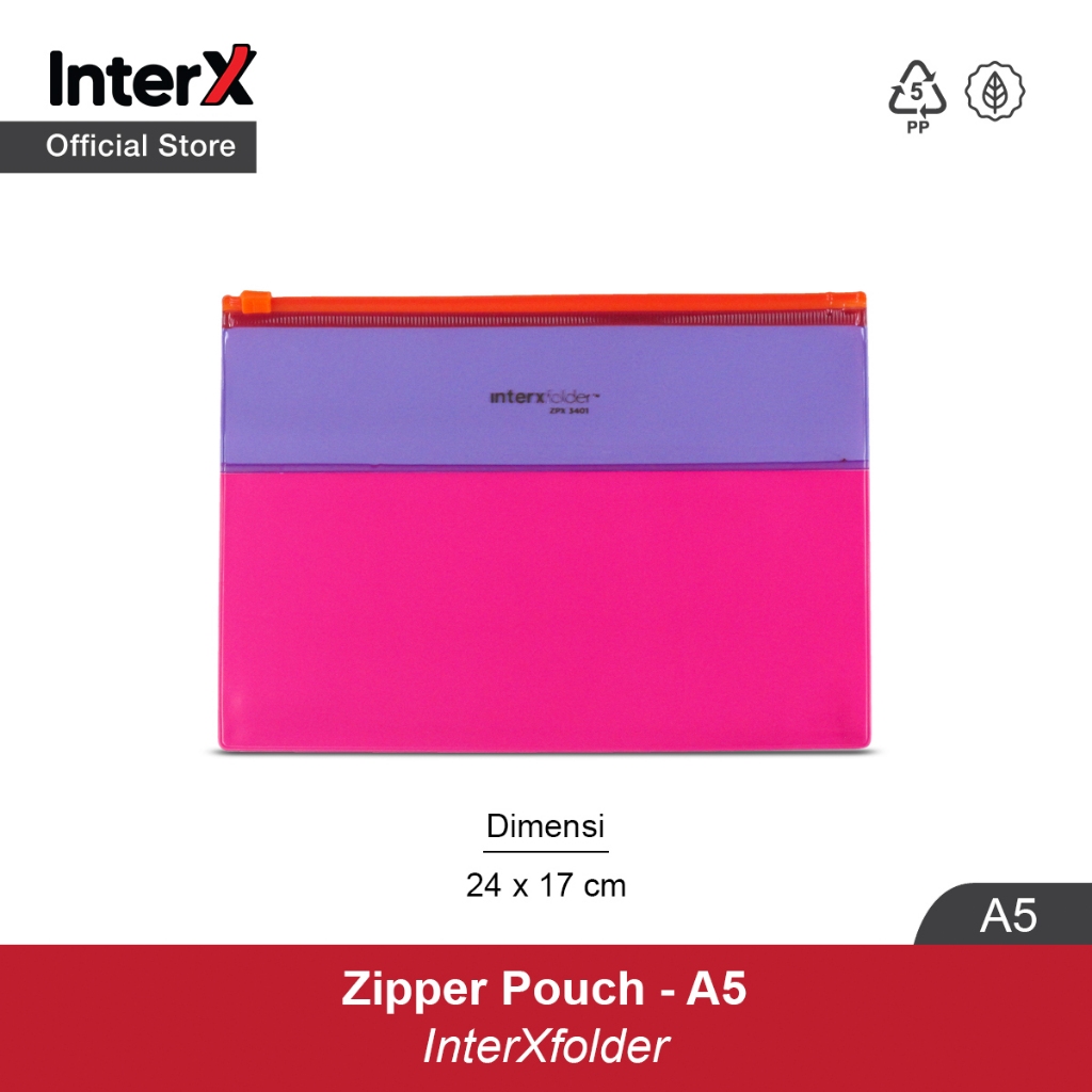 Jual Zipper Pouch B5 InterXfolder (Mix) | Shopee Indonesia