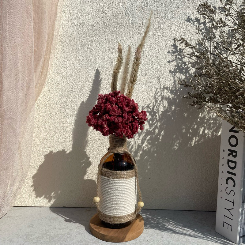 Jual satu set bunga dan vas| Satu set bunga kering | dried flowers ...