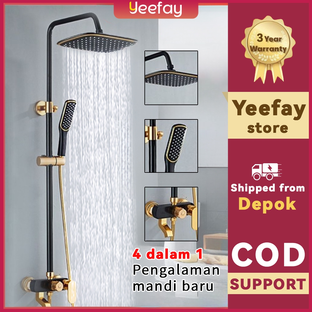 Jual Shower Kamar Mandi 3 Dalam 1 Set Shower Dengan Faucet Sprayer Faucet Panas Dan Dingin Set ...