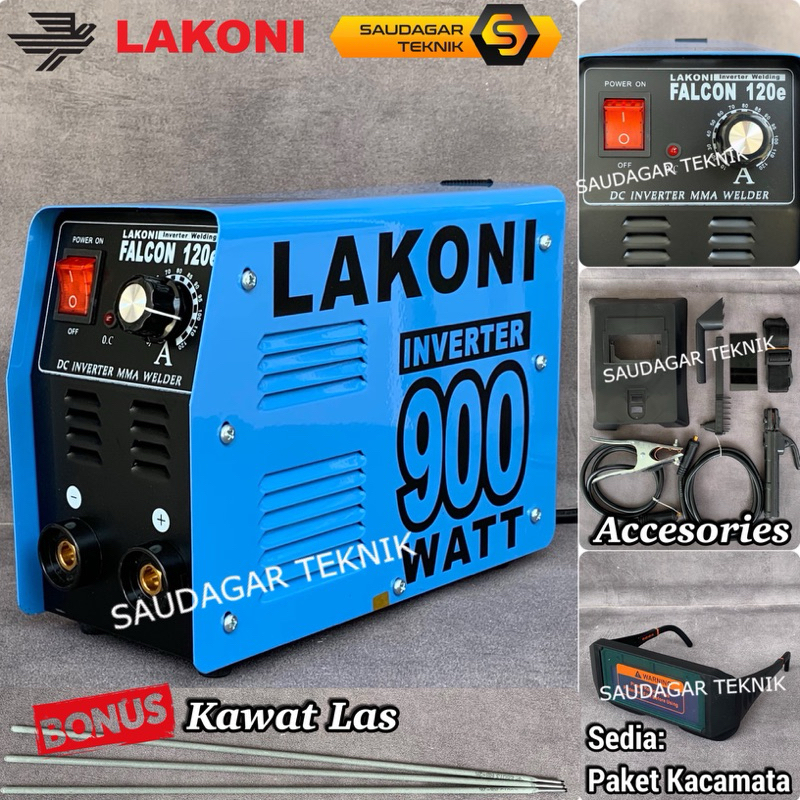 Jual Mesin Las Lakoni Falcon 120E 900 watt 120A Inverter Trafo Las Lakoni Falcon 120 E 120 A ...