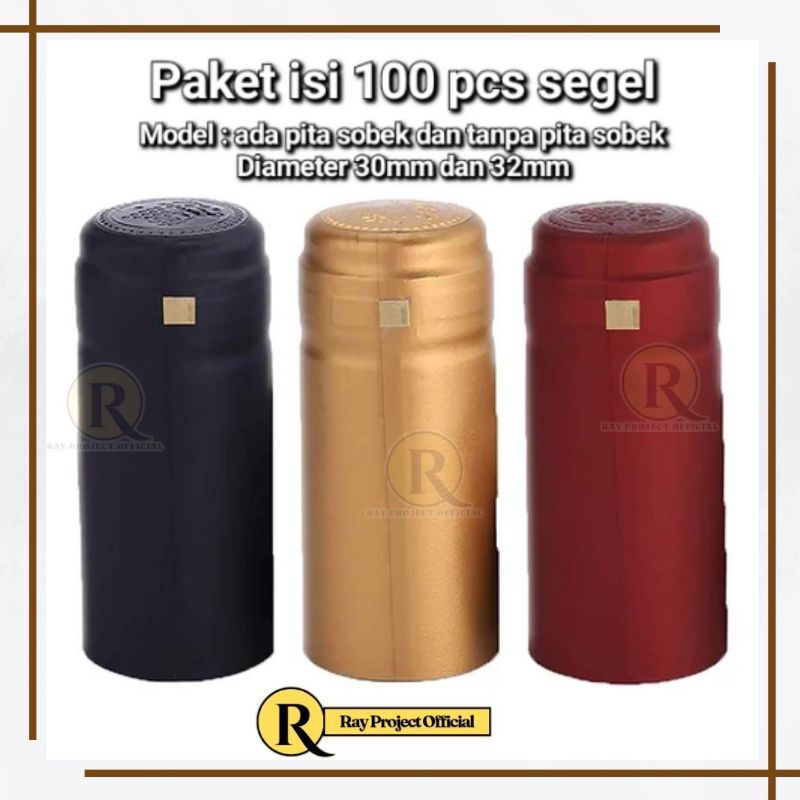 Jual RayProject - [Segel Top Anggur Paket isi 100 pcs] Segel Botol Wine ...