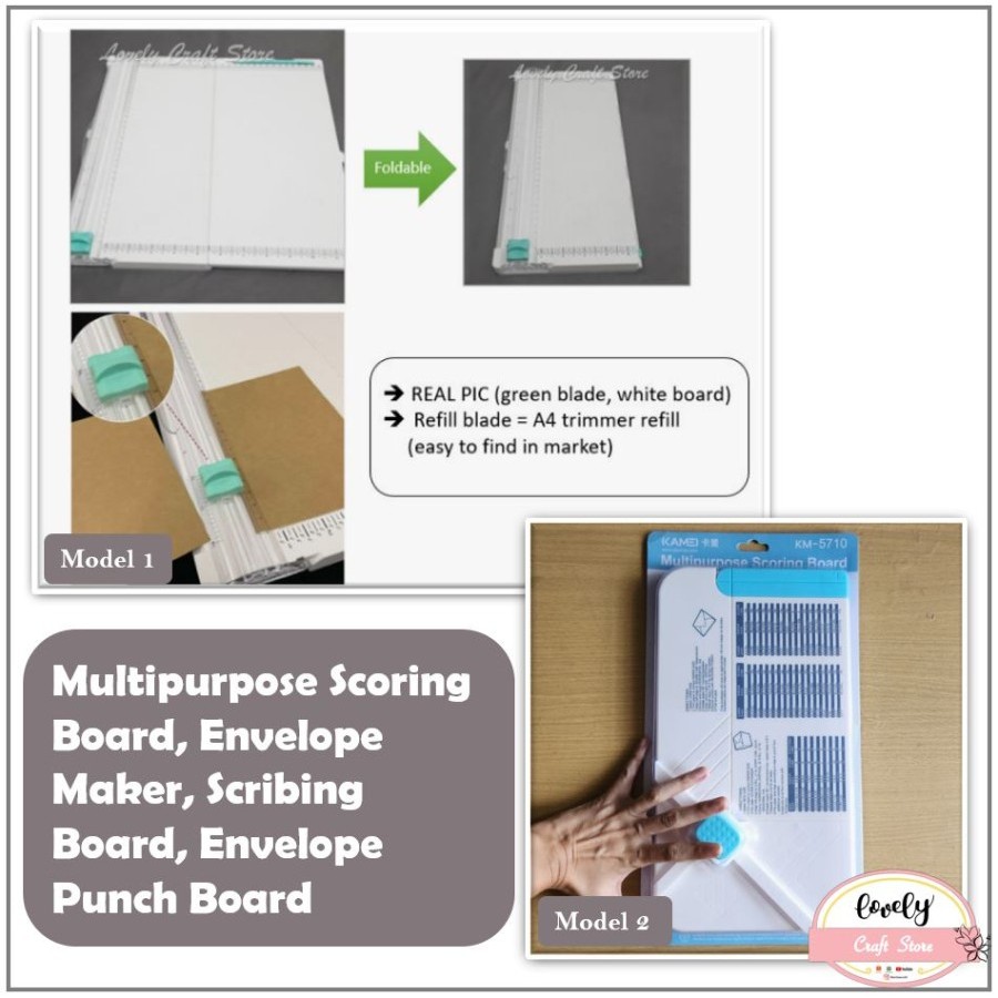Jual LovelyCraftStore | 2in1 Multipurpose Scoring Board Creasing Board ...