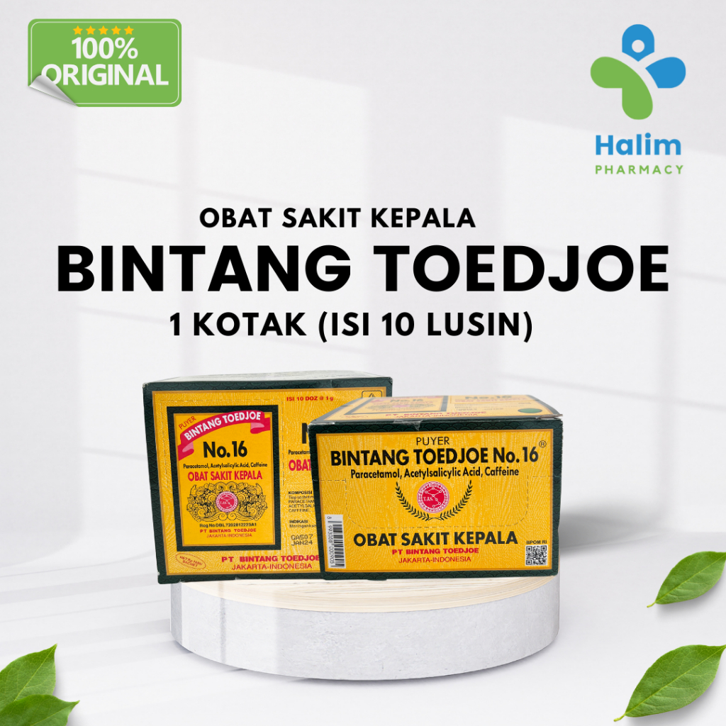 Jual Bintang Toedjoe Puyer No.16 Obat Sakit Kepala - 𝗧𝗘𝗥𝗠𝗨𝗥𝗔𝗛 𝟭 KOTAK ...