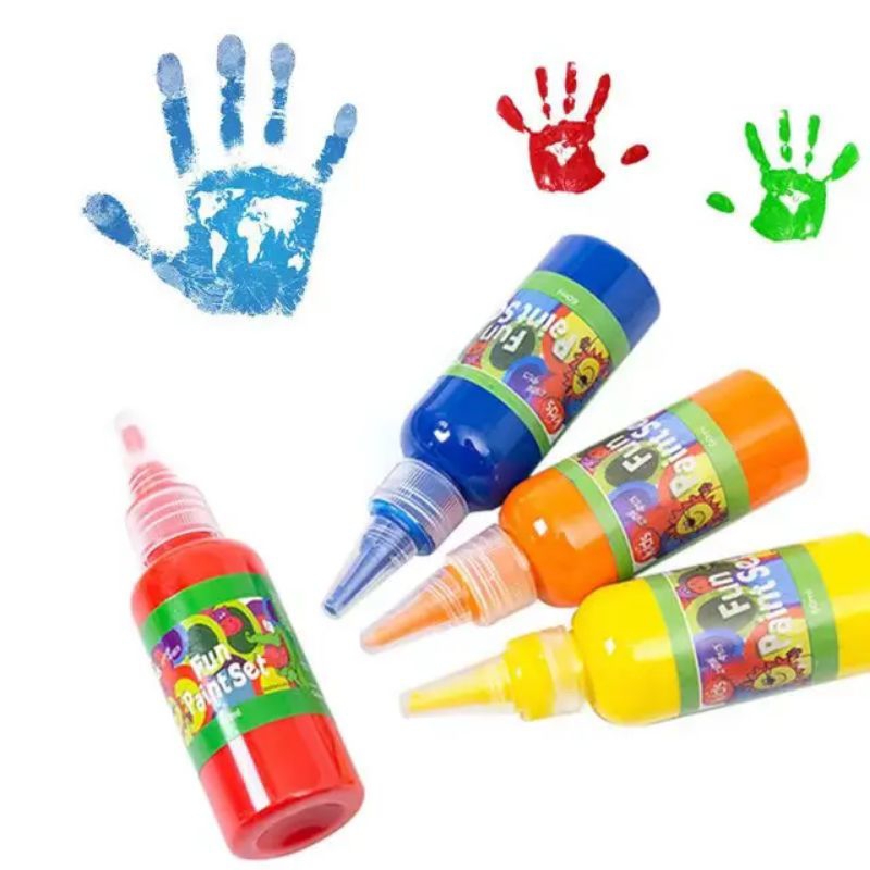 Jual 60ml FUN FINGER PAINT CAT TANGAN ANAK FUN PAINTSET non toxic mudah ...
