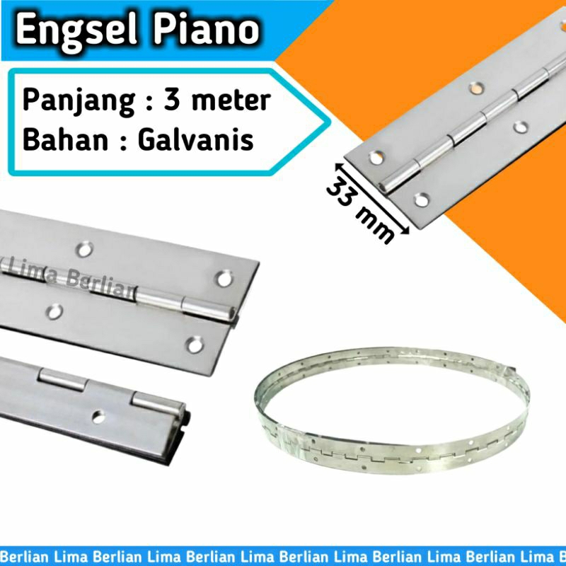 Jual Engsel Panjang 3 Meter Piano Galvanis Chome | Shopee Indonesia