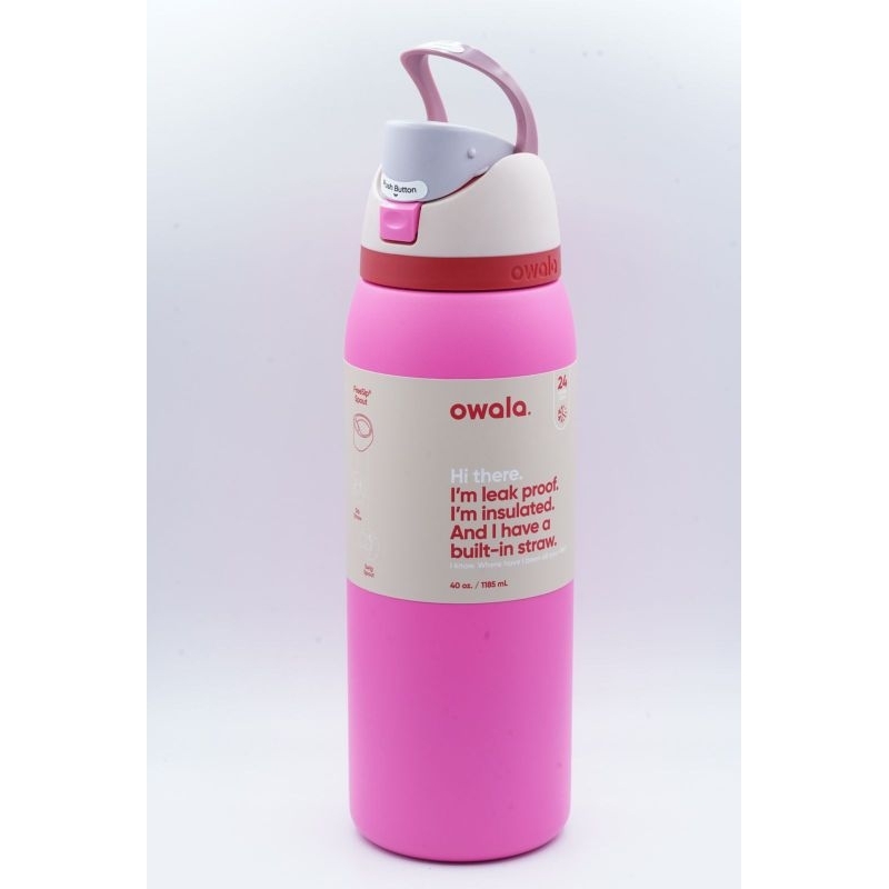 Jual Owala Freesip Tumbler 40 oz Bottle Botol Minum Thermos Pink Neon ...