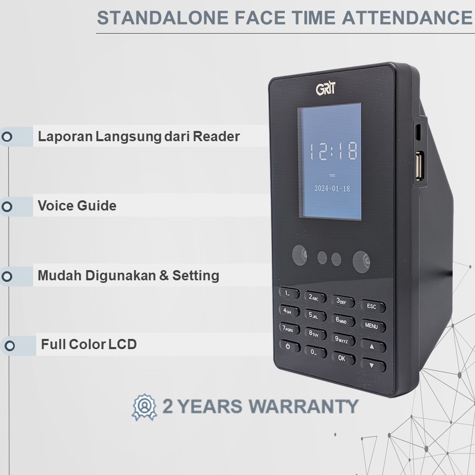 Jual ART E7R Mesin Absensi Absen Wajah Time Attendance Face Recognition ...
