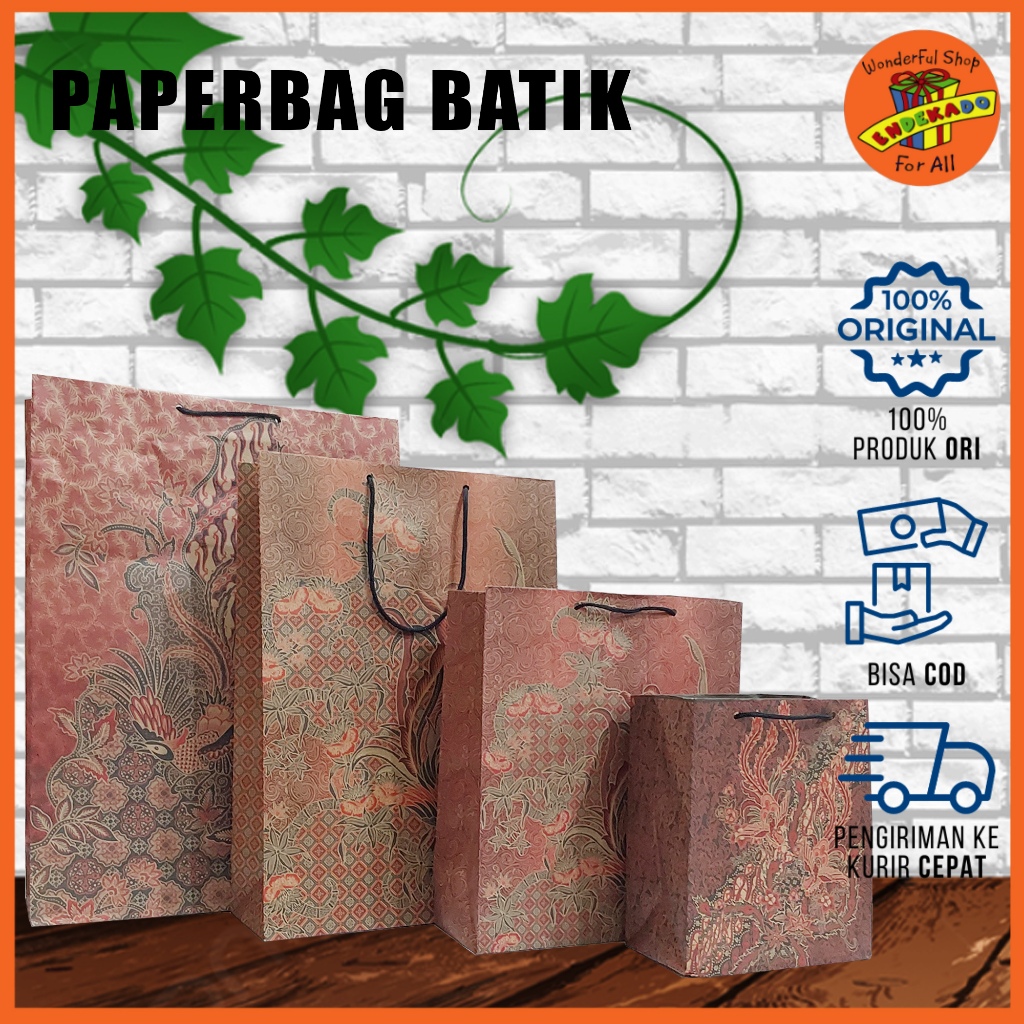 Jual Paper Bag Batik, Tas Kertas Motif Batik MAKASSAR ! | Shopee Indonesia