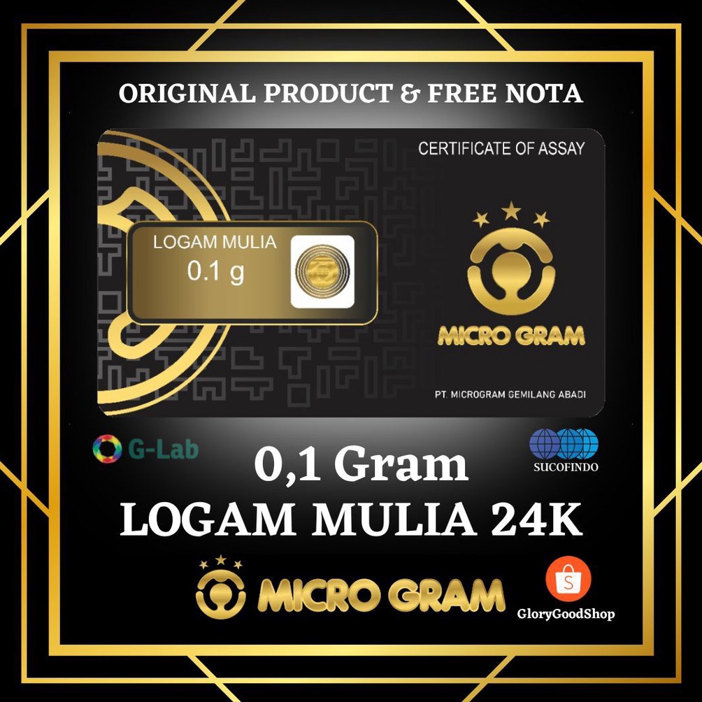 Jual Emas Micro Gram 1 Logam Mulia 24 Karat Mini Gold Mini Gram Baby ...