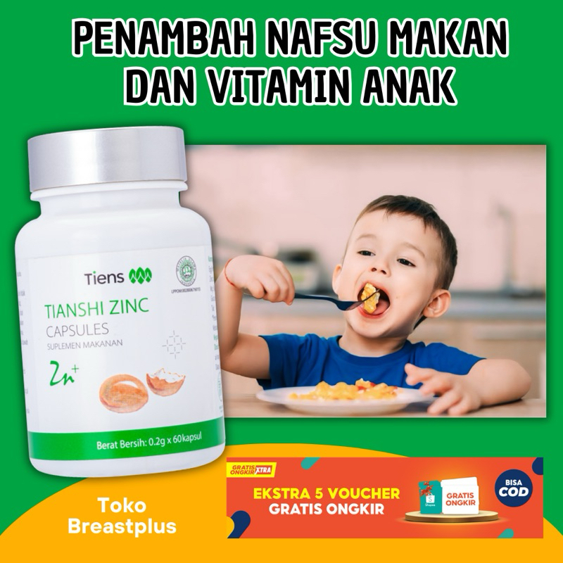 Jual Vitamin Anak Zinc Kapsul Tiens Penambah Berat Badan dan Nafsu ...