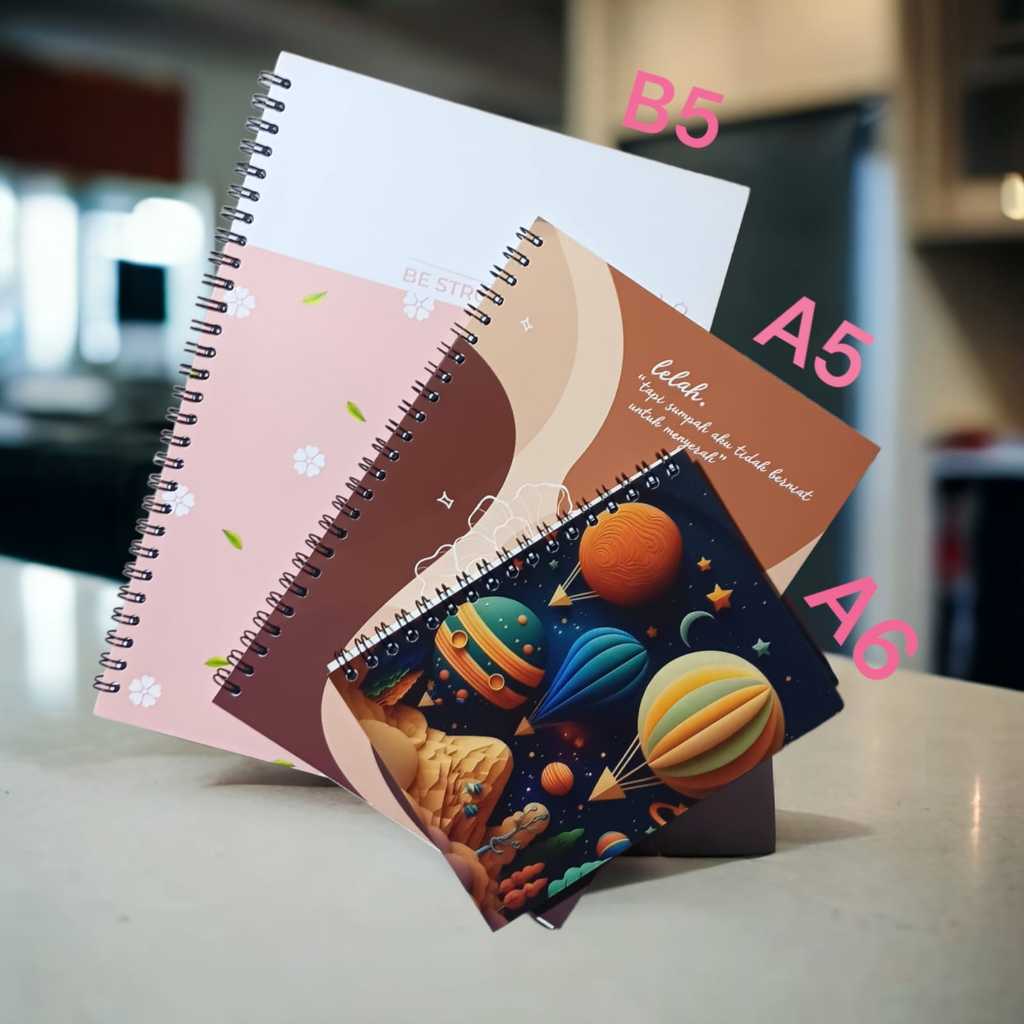 Jual NOTEBOOK A6/NOTEBOOK JOURNAL/BUKU CATATAN SPIRAL/BUKU DIARY GRID ...